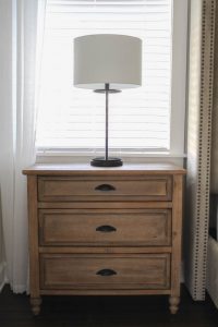 How To Style A Nightstand In Front Of A Window [That Actually Looks ...